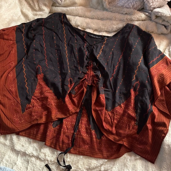 Tops | Womens Black And Brown Tunic Top | Poshmark